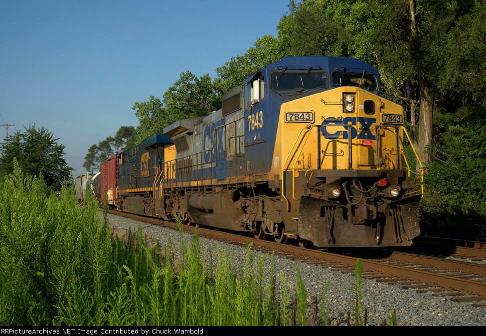 CSX 7843 on tke Q558 at MP 57